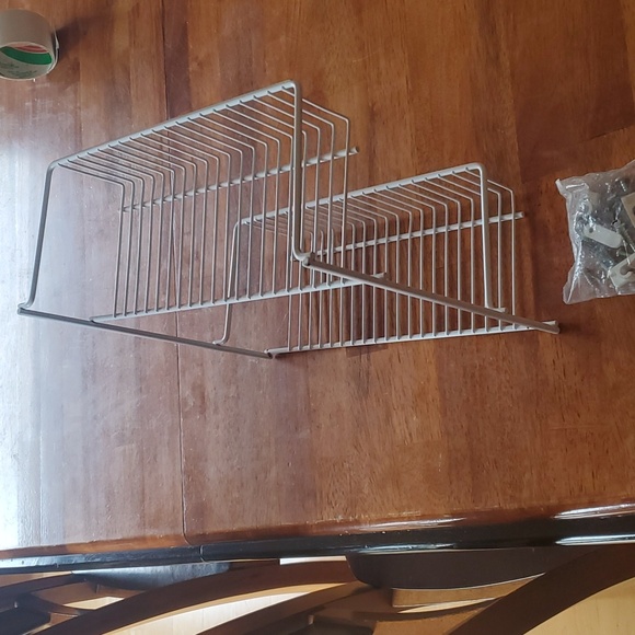 Storage & Organization | 2 Tier White Wire Coated Metal Rack With ...